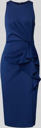 Adrianna Papell Cocktailkleid mit Rundhalsausschnitt und Volants