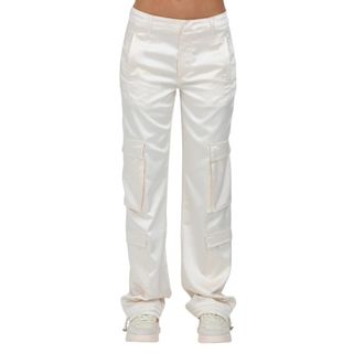 Dondup Cargo Satinhose im Tori-Stil - - Trousers - Damen - Wei&szlig; - W27