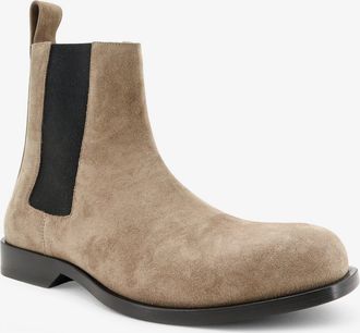 Loewe Mens Chelsea Boots Bobine Beige Suede