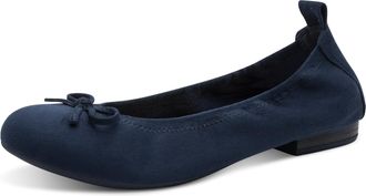 Marco Tozzi Marco Tozzi Damen Ballerinas weiches Feel Me Fu&szlig;bett weiches Innenfutter Vegan Modern, blau (Navy), 39 EU