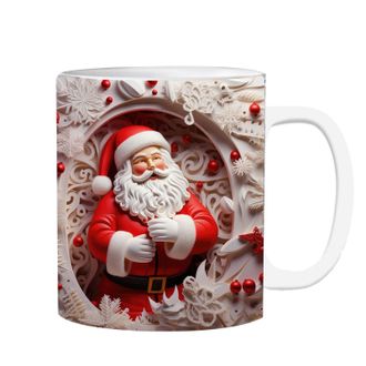 Generic Weihnachtliche Keramiktasse mit Weihnachtsmann-Tasse, 350 ml, weihnachtliche Porzellantasse f&uuml;r Kaffee und Tee - Weihnachtsgeschenke, Partyzubeh&ouml;r f&uuml;r