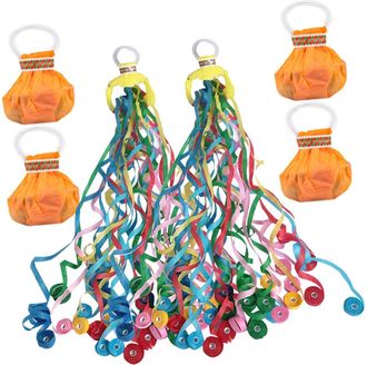 SOLUSTRE 6 St&uuml;ck Handgeworfene Bunte Papier Wurfgirlanden Farbenfrohe Party Luftschlangen f&uuml;r Geburtstage Hochzeit Junggesellinnenabschiede Leicht zu Reinigen