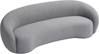 Pascal Morabito Canap&eacute; 3 Places en Tissu Bouclette Gris BOVANA de