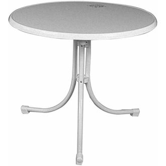Siena Garden Siena Garden - Boulevard-Tisch &oslash; 85 cm, Sevelit-Tischplatte, wei&szlig; Gestell aus Stahl in wei&szlig;, Tischplatte aus Sevelit in wei&szlig;