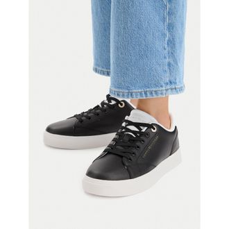 Tommy Hilfiger Sneakers Tommy Hilfiger Th Feminine Cupsole Leather FW0FW09105 Schwarz