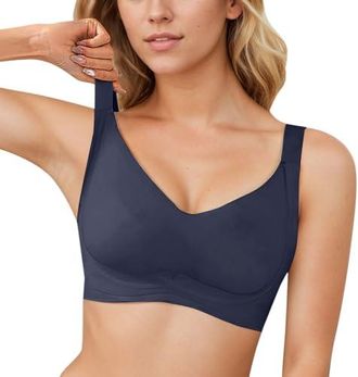 Generic Soutien Gorge Invisible Soutien Gorge sans Armature Brassiere Femme sans Armature De Classique Blocs De Couleur Seamless T-Shirt Bra Soutien Doux Peti