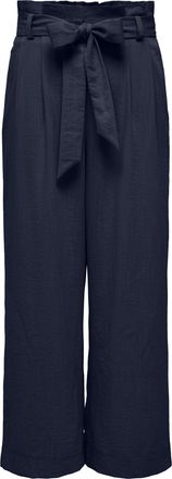 Only Damen Onlmarsa Solid Pant WVN Noos Paperbag Bund Mit Gürtel Hose, Night Sky, XXL