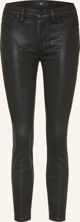 7 For All Mankind Coated Jeans The Ankle Skinny schwarz