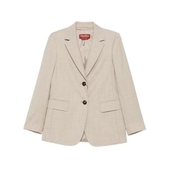 Max Mara Ma&szlig;geschneiderte Jacke - - Jackets - Damen - Beige - XS