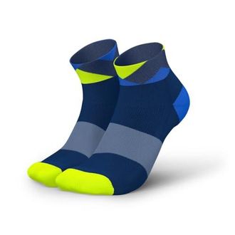 INCYLENCE 1 paire de chaussettes de course courtes pour homme et femme avec l&eacute;g&egrave;re compression, Peaks Navy Blue Canary, 39-42