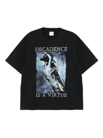 VETEMENTS T-Shirt mit grafischem Print - Schwarz
