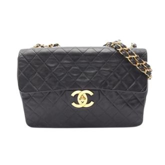 Chanel Pre-owned Lammfell Umh&auml;ngetasche - - Pre-owned - Damen - Schwarzk - ONE SIZE