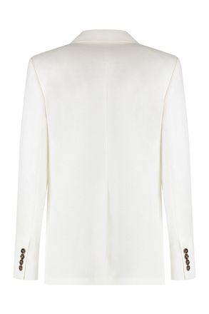 Max Mara Womens Linen Jacket Guglia White Blazers