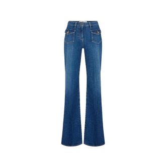 Elisabetta Franchi Ausgestellte Jeans mit Taschen - - Jeans - Damen - Blau - W29