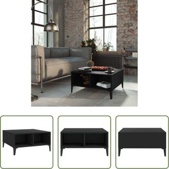vidaXL vidaXL Stauraum - Couchtisch Schwarz 60x60x30 cm Holzwerkstoff