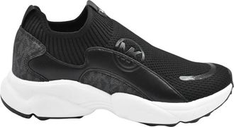 Michael Kors Low-Top Sneaker - Low-Top Black Knit Shoes With Sole - Gr. 7_5 - in Schwarz - f&uuml;r Damen