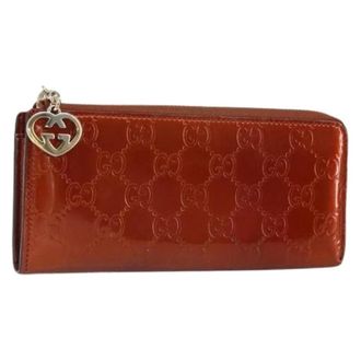Gucci Portefeuille en toile Vintage Pre-owned - Femme - Pre-owned - Orange - Taille: ONE Size