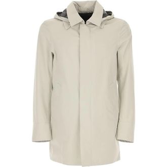 Herno Regenabweisender Kapuzenmantel - - Jackets - Herren - Grau - XL
