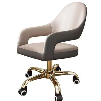 Generic Hochlehner-Schreibtischstuhl,Lederb&uuml;rostuhl,Schreibtischstuhl im Mid-Century-Stil Rollen ergonomischen Armlehnen,Verstellbarer,drehbarer,rollbarer Arb