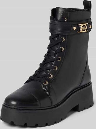 Michael Kors Schn&uuml;rboots aus echtem Leder mit Zierschnalle Modell Mandy