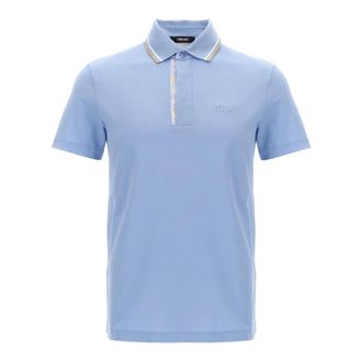 Versace Klassisches Polo-Shirt f&uuml;r M&auml;nner - - Tops - Herren - Blau - XS