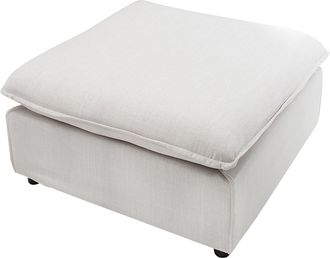 Invicta Interior Gro&szlig;er Hussenhocker Heaven 100cm Natur Leinenstoff Hussenstoff Husse Hussenbezug Wohnzimmerhocker Fu&szlig;hocker Ottomane