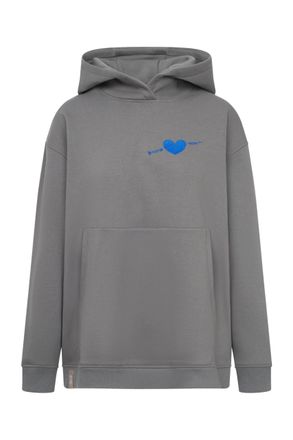 Derbe Hoodie Herzflut Damen Grau Kapuzenpullover GOTS XL | Hamburg | Kapuzenpullover | Herz