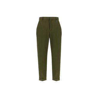 Roberto Cavalli Ma&szlig;geschneiderte Slim-Fit-Hose mit Fang-Detail - - Trousers - Herren - Gr&uuml;n - XS
