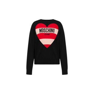 Moschino Femme, Pulls, Noir, Taille: 36 FR Pull Intarsia en Laine