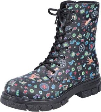 Rieker Bottes à lacets Z9120 pour femme, multicolore, 37 EU