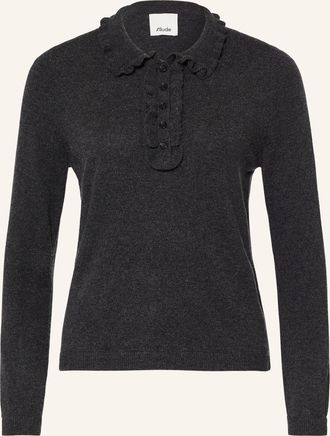 Allude Allude Pullover Mit Cashmere Und R&uuml;schen grau