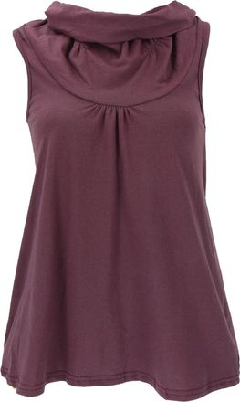 Guru Shop Loose fit Top mit Schalkragen, A Linien Boho Top - Weinrot, Damen, Baumwolle, Size:XL