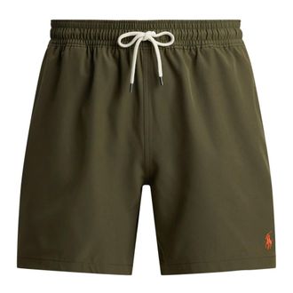 Ralph Lauren Homme, Maillots de bain, Vert, Taille: XL Traveler Classic Swim Boxer