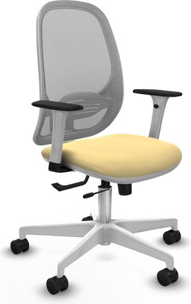 Piqueras y Crespo B&uuml;roarbeitsstuhl mit 1D-Armen, h&ouml;henverstellbare Lendenwirbelst&uuml;tze, ausgestattet mit Syncro/Translack und Schneideschaum, mit Rollen von 65 mm, Nylon