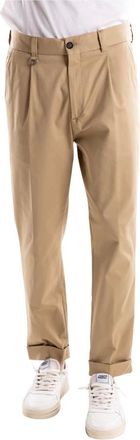 Paolo Pecora Homme, Pantalons, Beige, Taille: M Pantalon Chino