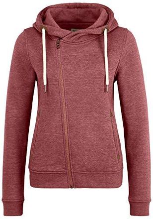 Oxmo OXVicky Zip-Hoodie Veste en Sweat Femme Veste à Capuche Hoodie avec Capuche Cordon de Serrage Fermeture éclair Poches en Biais Regular Fit, Taille:XL,