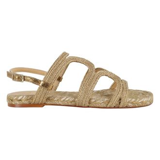 Castaner Femme, Chaussures, Beige, Taille: 40 EU Sandalette dor&eacute;e en tissu m&eacute;tallique avec bride arri&egrave;re