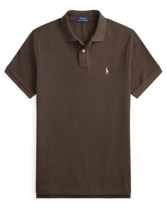 Ralph Lauren Piqu&eacute;-Poloshirt mit Logo-Stickerei, Custom Slim Fit in