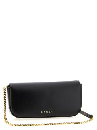 Alexander McQueen Womens Black Calfskin Crossbody Bag