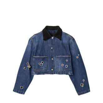 Marc Jacobs Femme, Vestes, Bleu, Taille: 40 FR Veste utilitaire &agrave; oeillets