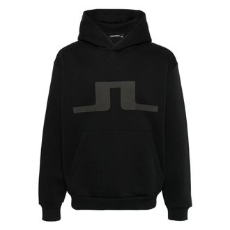 J.Lindeberg Schwarzer Grafik-Hoodie Casual Pullover - - Sweatshirts & Hoodies - Herren - Schwarzk - M