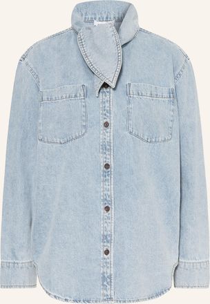 Mrs & Hugs Mrs & Hugs Jeansbluse Mit Schluppe blau