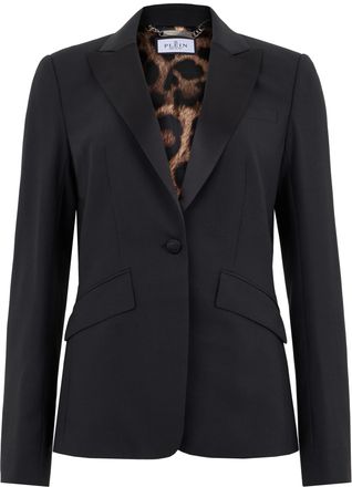 Philipp Plein Single Breasted Fit Blazer Skull