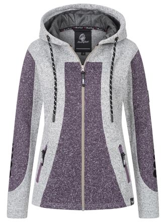Rock Creek Damen Jacke Fleecejacke &Uuml;bergangsjacke Windbreaker Fleece Jacken Outdoorjacke Stehkragen Damenjacke Melange Fleecejacke Sweatjacke Pullover D-504 Viol