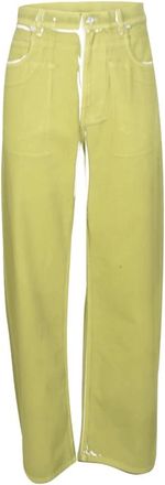 Marni Homme, Jeans, Vert, Taille: W33 Pantalon Large en Denim Imprim&eacute;