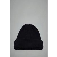 Maison Margiela Logo Detailed Ribbed Beanie