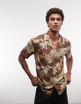 Stan Ray Chemise manches courtes &agrave; imprim&eacute; camouflage - Multicolore