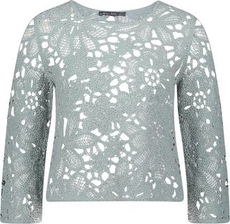 Betty Barclay Lochstrick Pullover - - Knitwear - Damen - Grau - 2XL