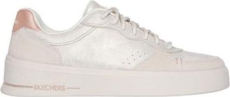 Skechers Hiland Shimmering Splendid, Baskets pour Femme, Natural Duralreather Trim, 40 EU