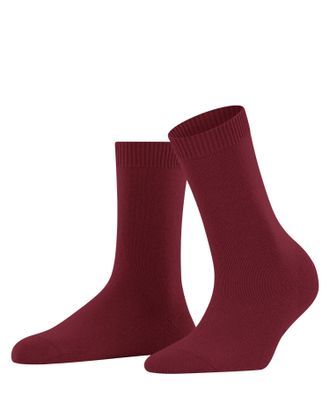 Falke Damen Socken Cosy Wool W So Wolle Kaschmir einfarbig 1 Paar, Rot Scarlet 8228, 35-38